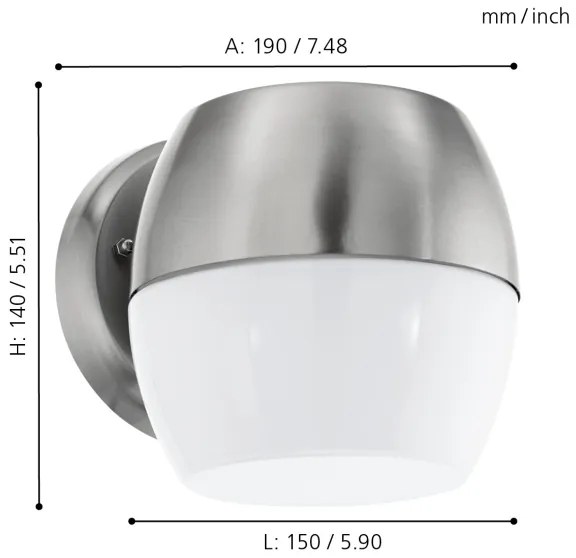 Eglo 95982 - LED Venkovní nástěnné svítidlo ONCALA LED/11W IP44