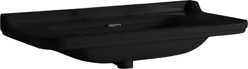 Sapho Kerasan Waldorf - Umyvadlo 100x55 cm, s přepadem, otvor pro baterii, matná černá 4142K7