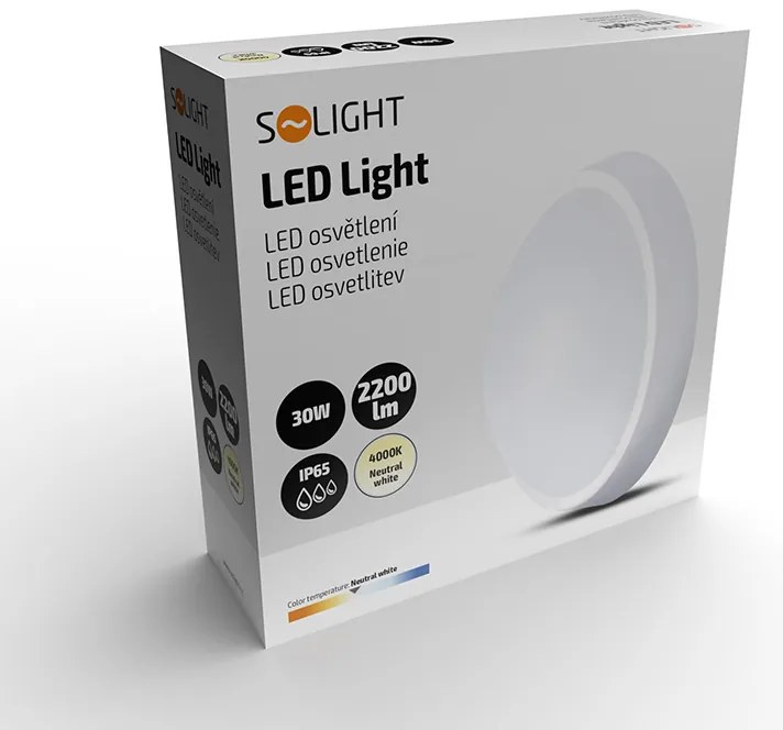 Solight LED venkovní osvětlení, 30W, 2200lm, 4000K, IP65, 32cm