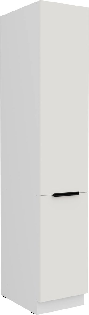 ARIA wh | vysoká skříňka 40 DK-210 2F potravinová s policemi | 40 cm | ANTI FINGERPRINT povrch | bílá