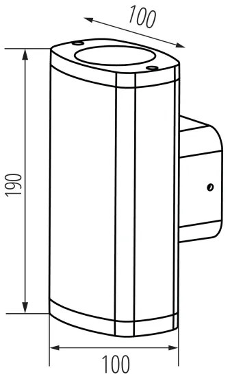 Kanlux 38882 - Venkovní nástěnné svítidlo ZEVI 2xGU10/10W/230V IP54 černá