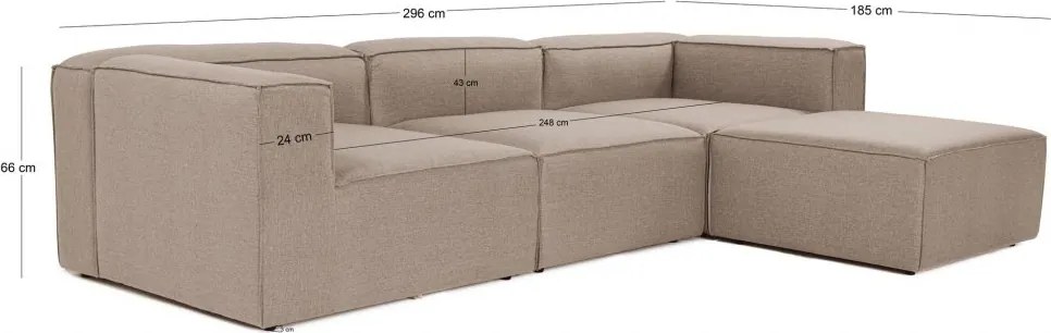 Rohová sedací souprava Fora 296 cm - výběr z 5 provedení