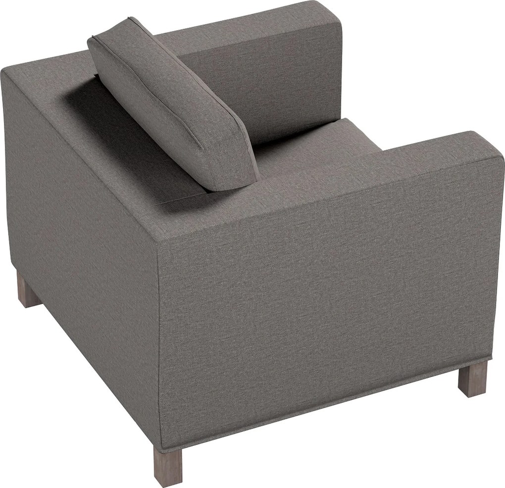 Potah na křesko IKEA Karlanda, krátký barva šedá látka pletený vzor