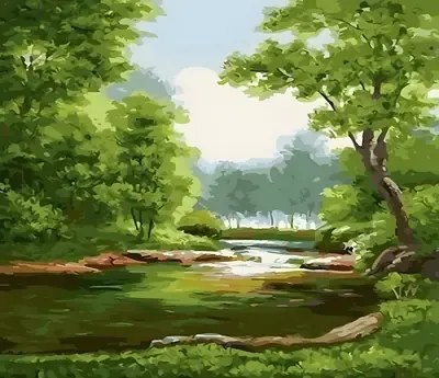 NORIMPEX Malování podle čísel Les / 40x50 cm