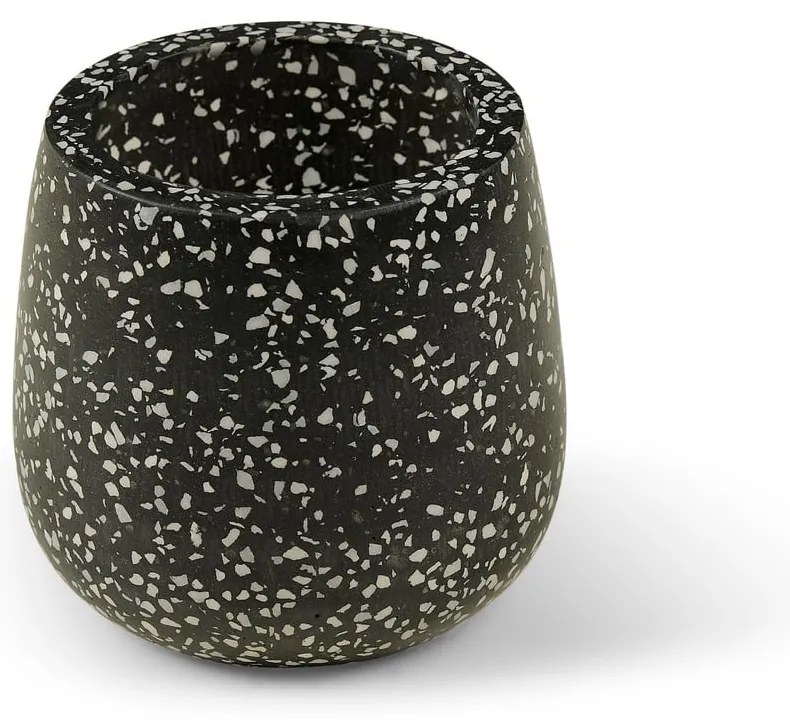 Tmavě šedý květináč Bonami Selection Terrazzo, ø 15 cm