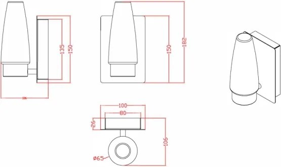 Globo 78160 - Koupelnové nástěnné svítidlo 1xE14/20W IP44