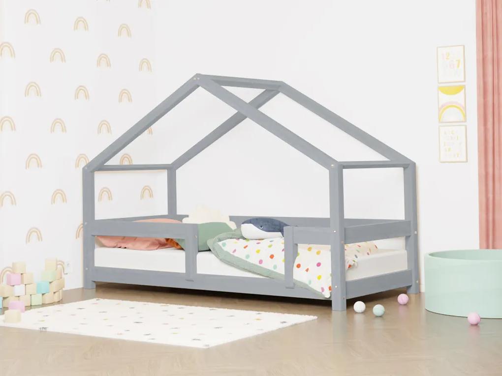 Benlemi Dětská domečková postel LUCKY s pevnou bočnicí Barva: Petrolejová, Rozměr: 120 x 200 cm