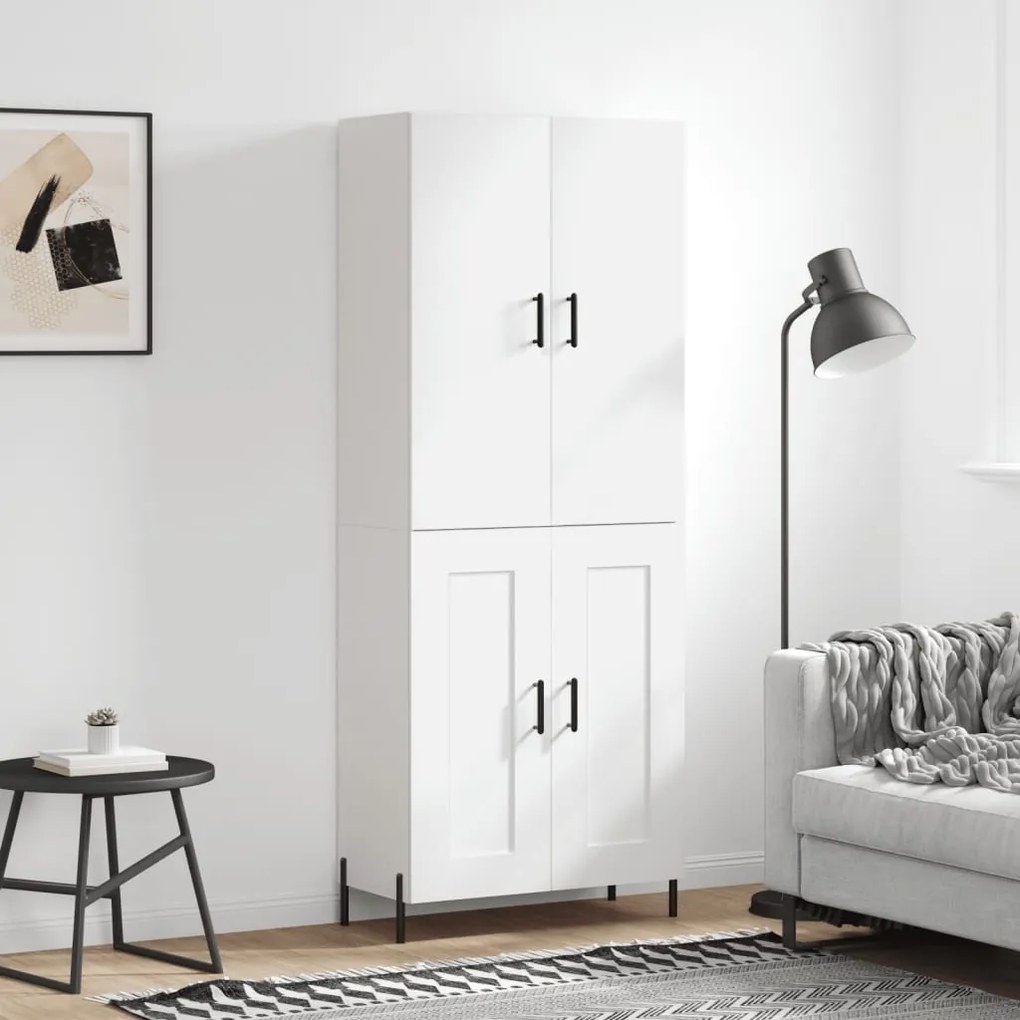Skříň highboard bílá 69,5 x 34 x 180 cm kompozitní dřevo 3195795