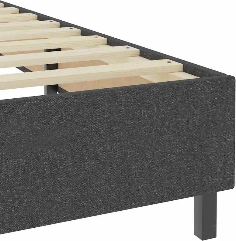 Postel boxspring šedá textil 140 x 200 cm 287464