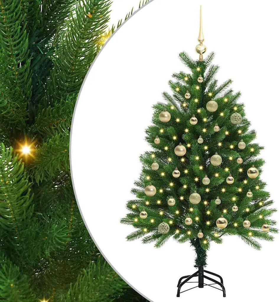 Vánoční stromeček s 150 LED diodami s stojanem Zelená 120 cm PE 3396313