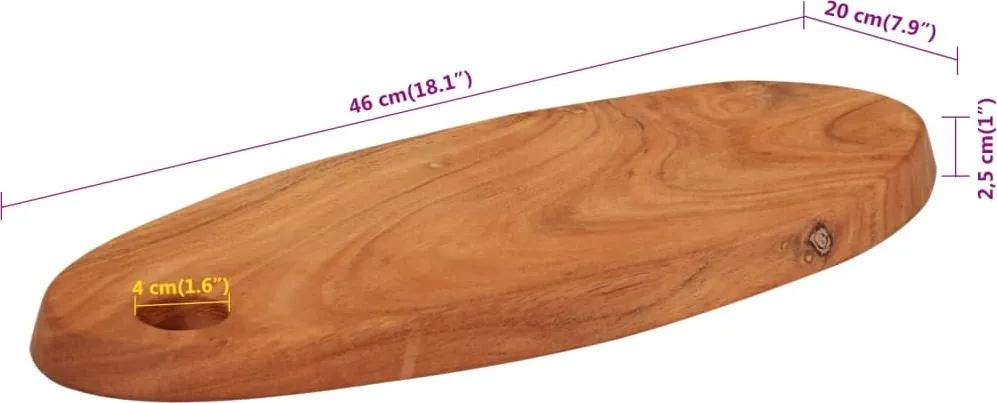 vidaXL Prkénko na krájení 46 x 20 x 2,5 cm masivní akáciové dřevo [356969]