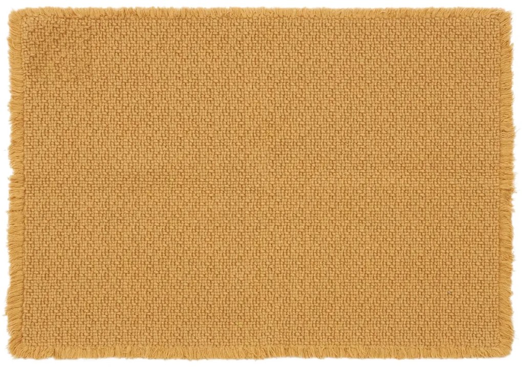 OnaDnes -20% Hořčicově žlutá bavlněná koupelnová předložka Kave Home Minet 50 x 70 cm