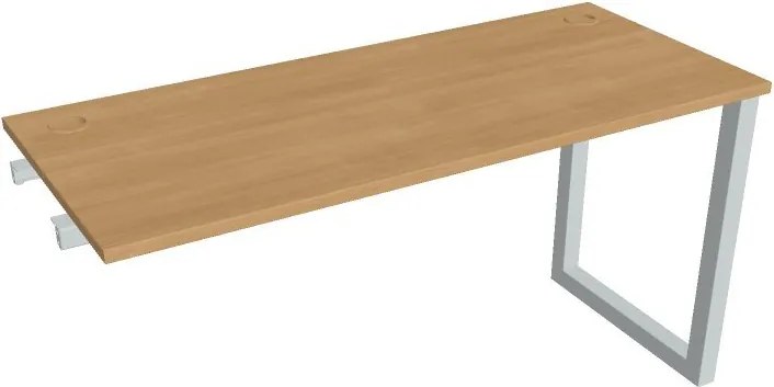 Hobis Kancelářský pracovní stůl k řetězení Hobis UEO 1400R, bílá RAL 9016, deskaakát