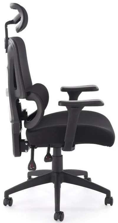 Kancelářská ergonomická židle ASTRAL — síť / látka, černá