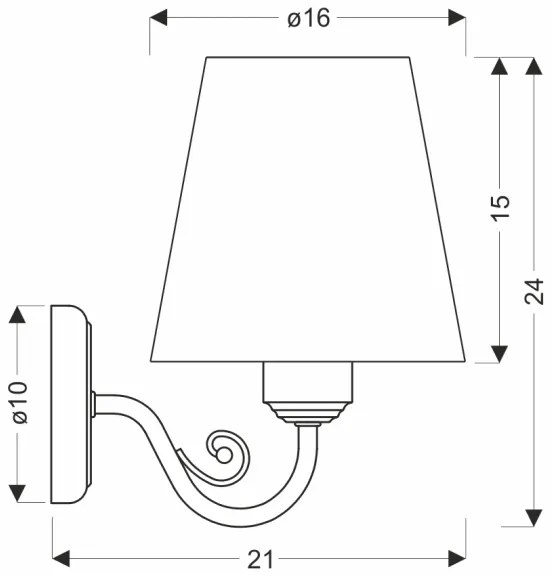 Nástěnná lampa FIREZ 1xE27/40W/230V bílá/šedá