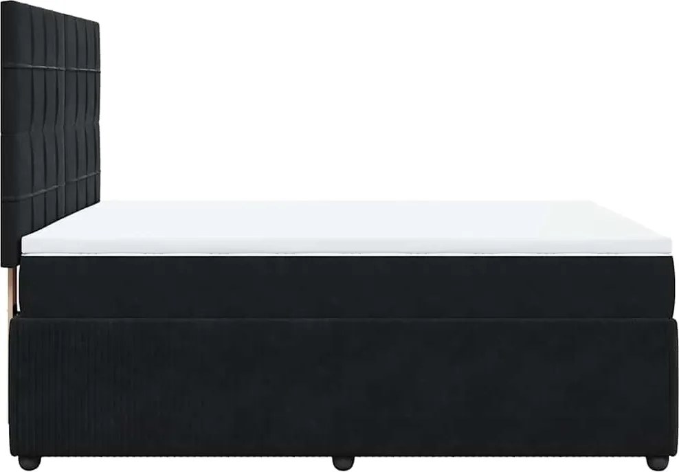 Box spring postel s matrací černá 140 x 190 cm samet 3294636