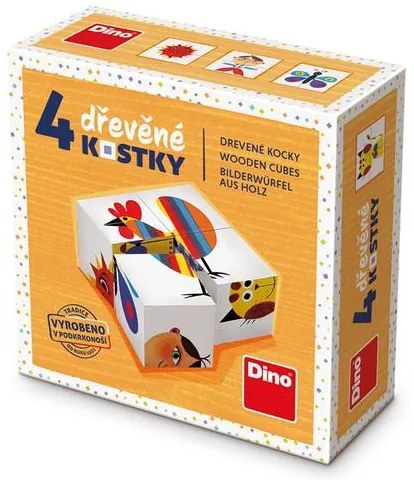 Dino Dřevěné kostky Kohout