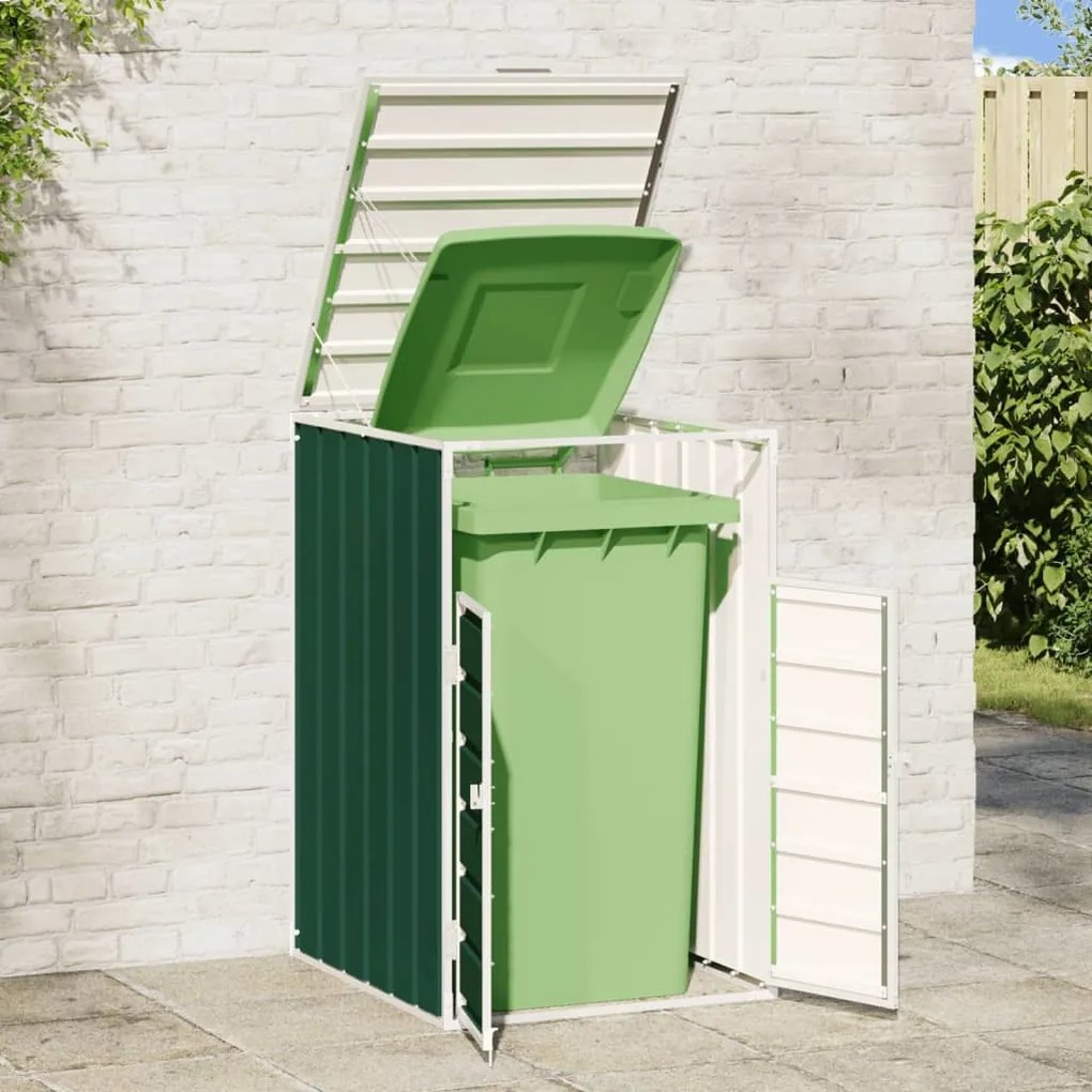 vidaXL Box na 1 popelnici 72 x 81 x 115 cm ocel [4006171] Barva: Hnědá