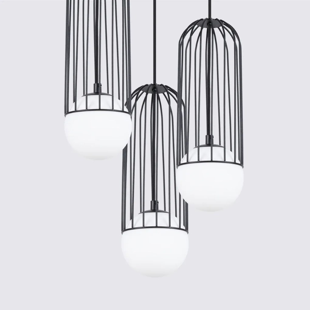 Sollux Lighting Závěsné svítidlo BRINA 3P Černá