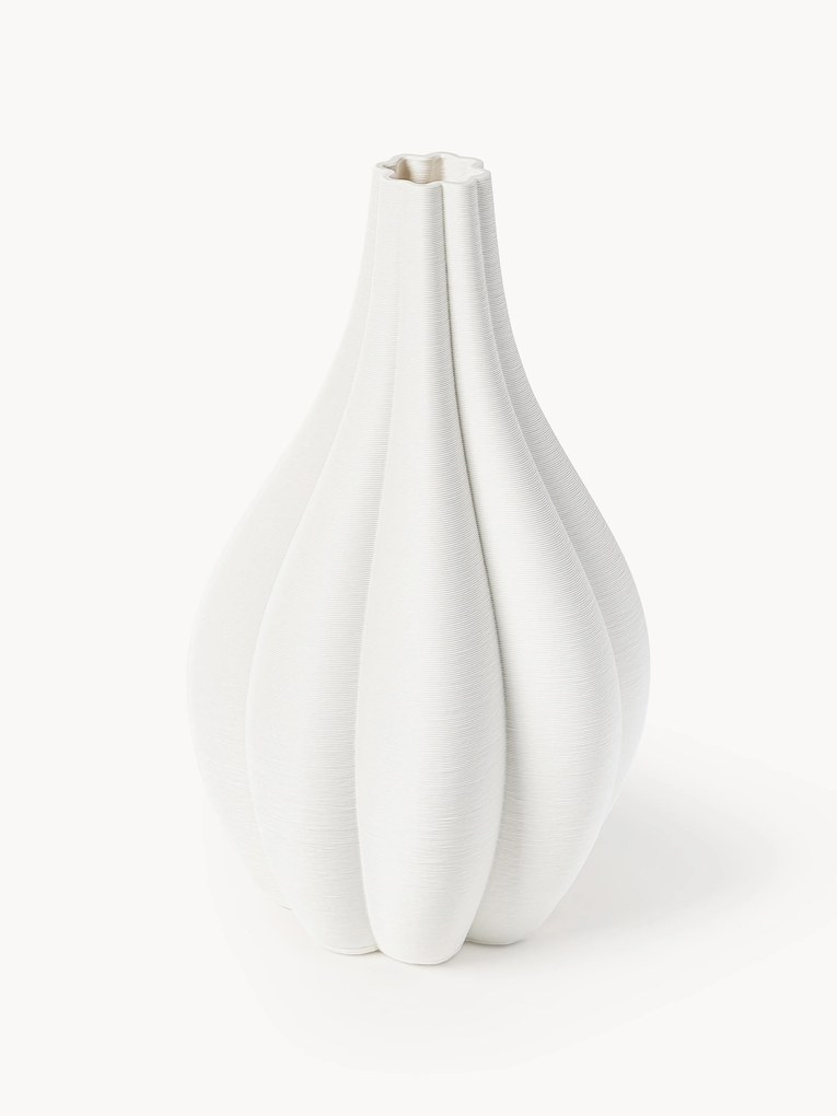 Velká 3D tištěná váza z porcelánu Melody, V 40 cm