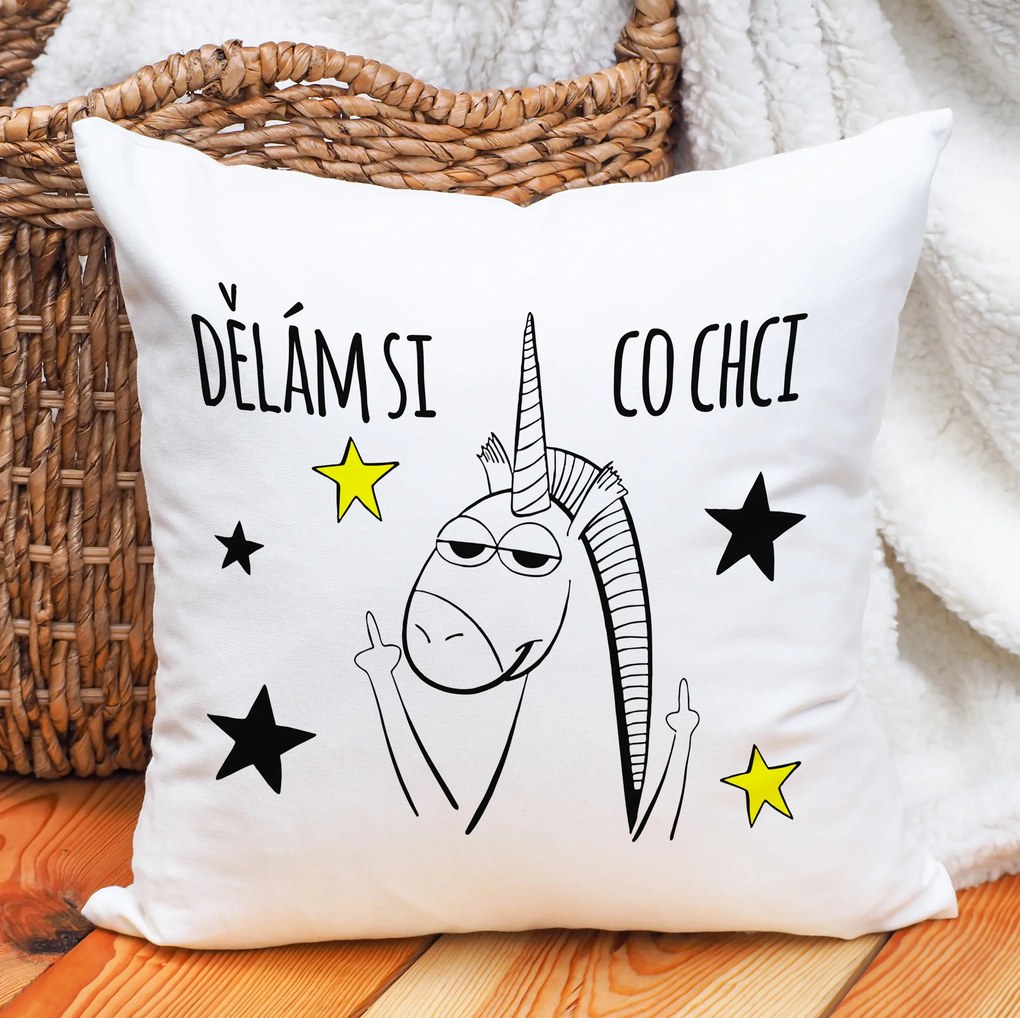 Ahome Ahome CZ Polštář Dělám si co chci 37 x 37 cm