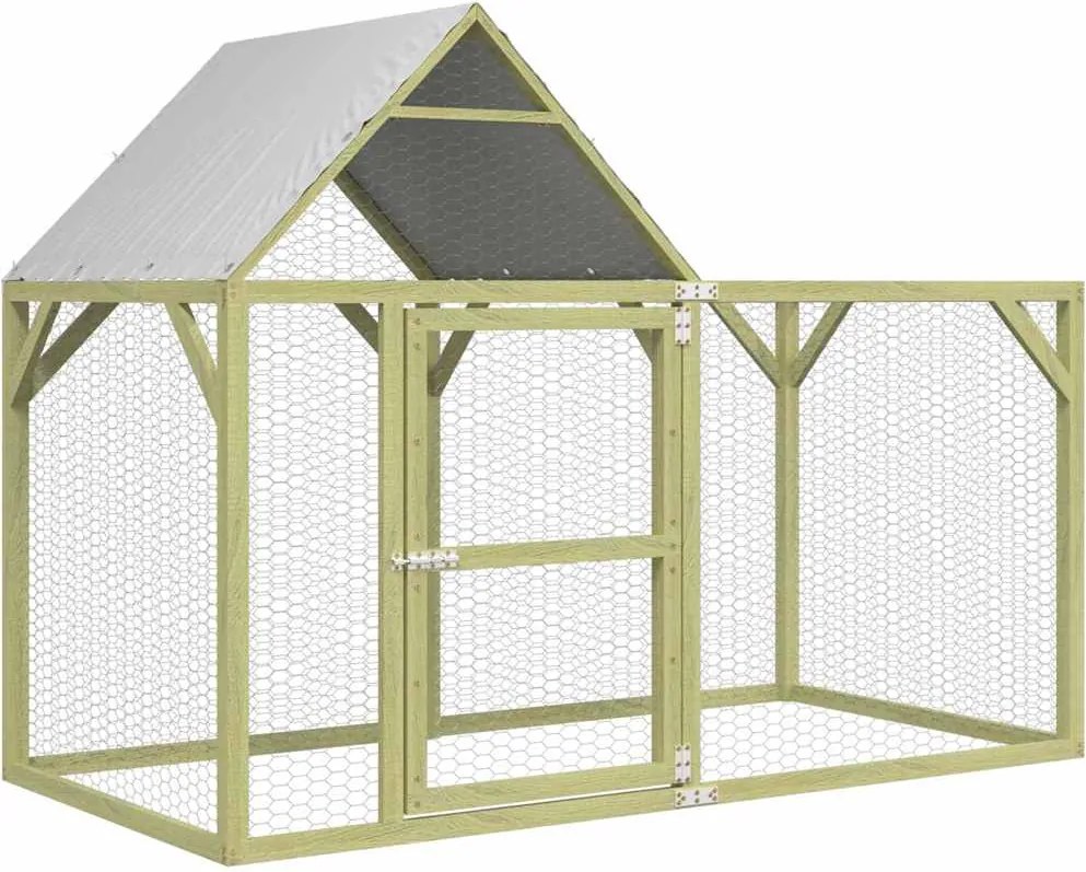 Kurník 200x100x150 cm impregnované masivní borové dřevo 3102992