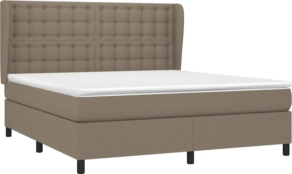 Box spring postel s matrací taupe 160x200 cm textil 3128297