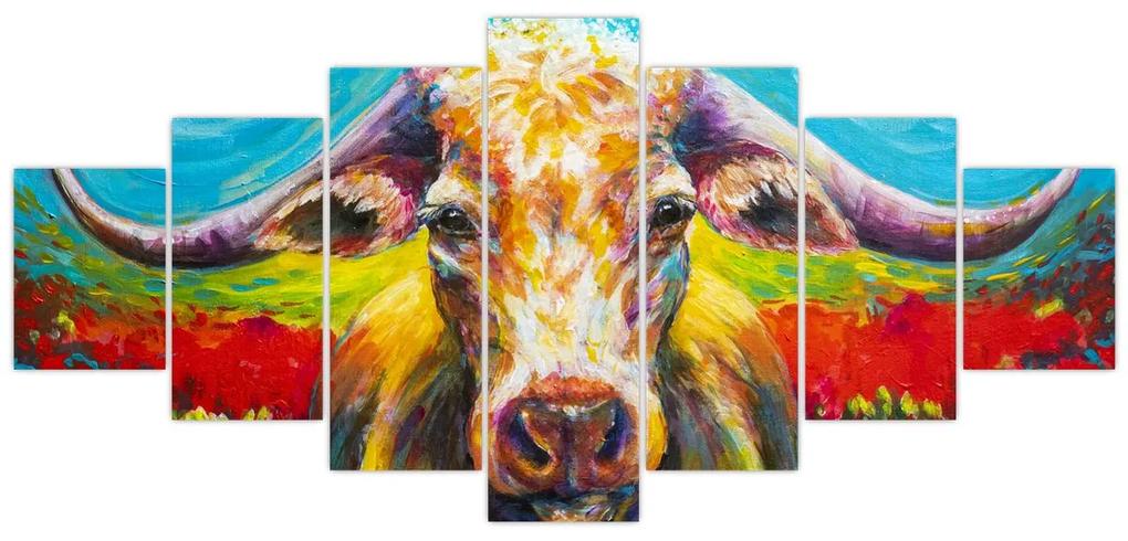Obraz - Malovaná kráva (210x100 cm)