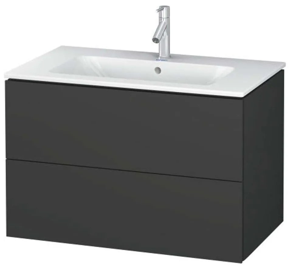 Duravit L-Cube - Umyvadlová skříňka 55x82x48 cm, 2 zásuvky, grafit mat LC624104949
