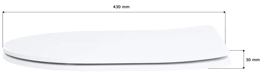Gamma Magro, toaletní WC sedátko 438x361mm z duroplastu s pomalým zavíráním, bílá, GMA-MAGRO