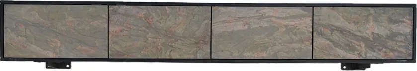 Designový závěsný TV stolek Quillon 200 cm přírodní kámen