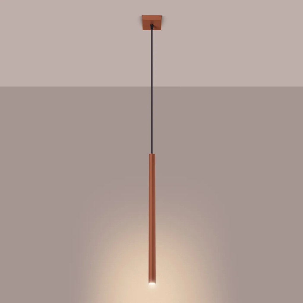 Sollux Lighting Závěsné svítidlo PASTELO 1 červené okrové