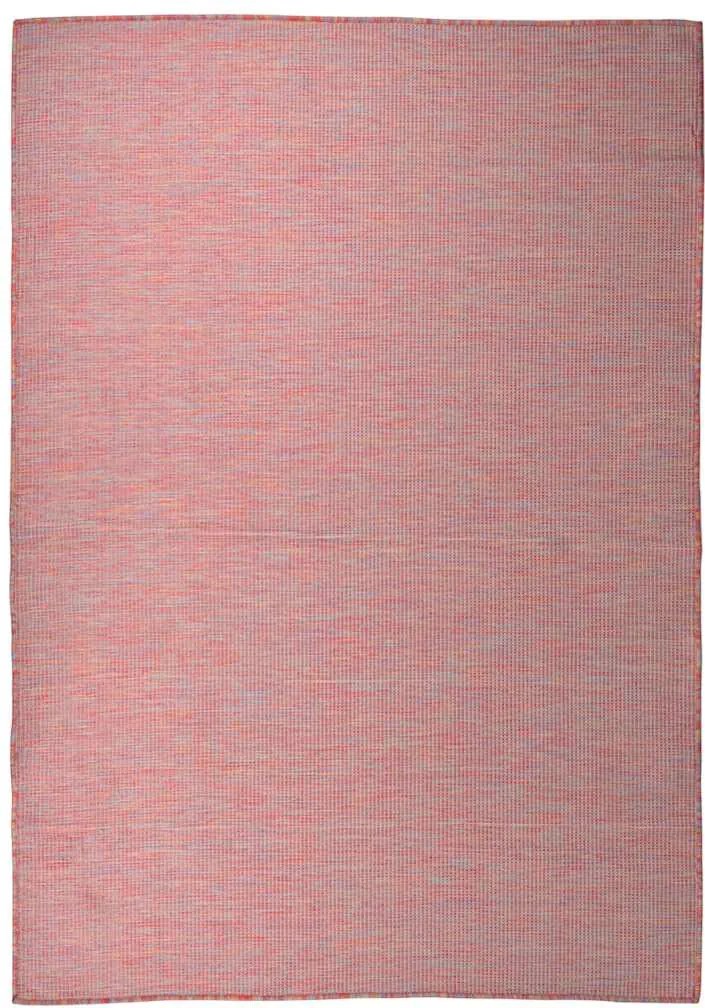 Venkovní hladce tkaný koberec 160x230 cm červená 340825