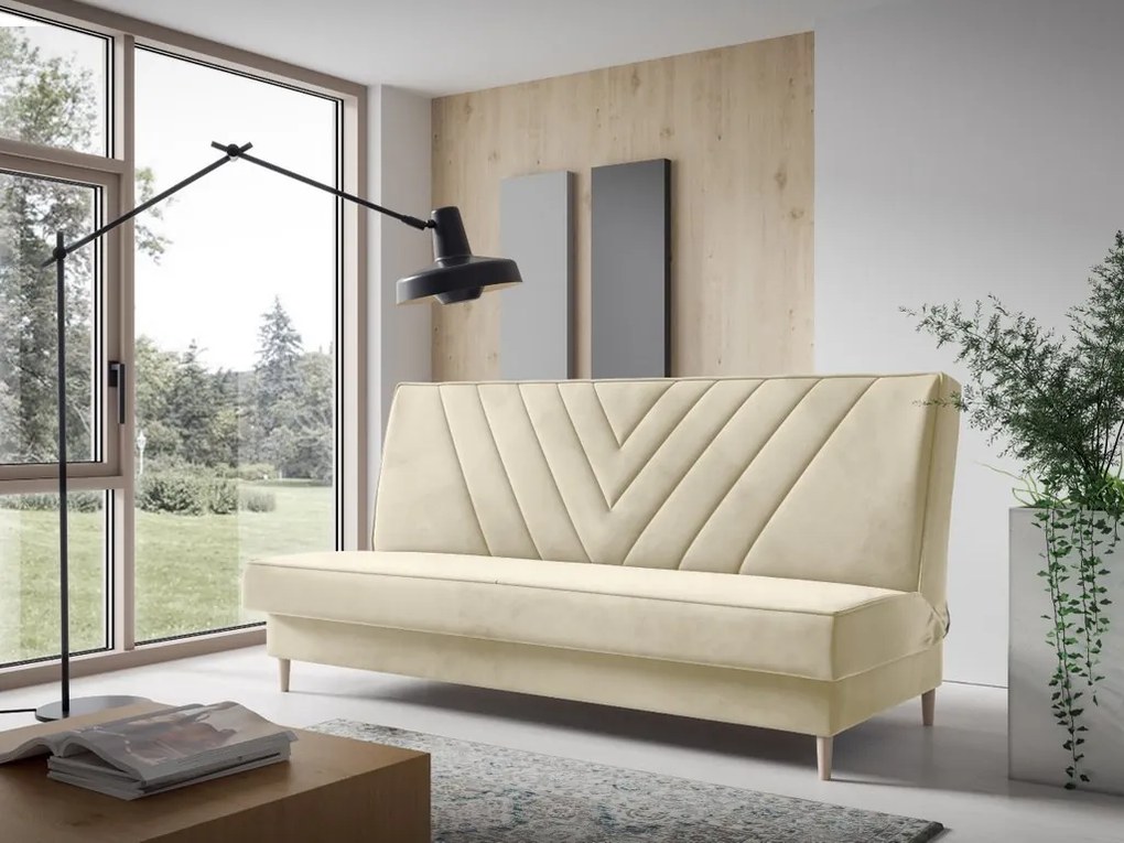 Eka Pohovka FRANK, 200 cm Výběr nohou: Černé, Barva látky: Tmavě modrá (Monolith 77)