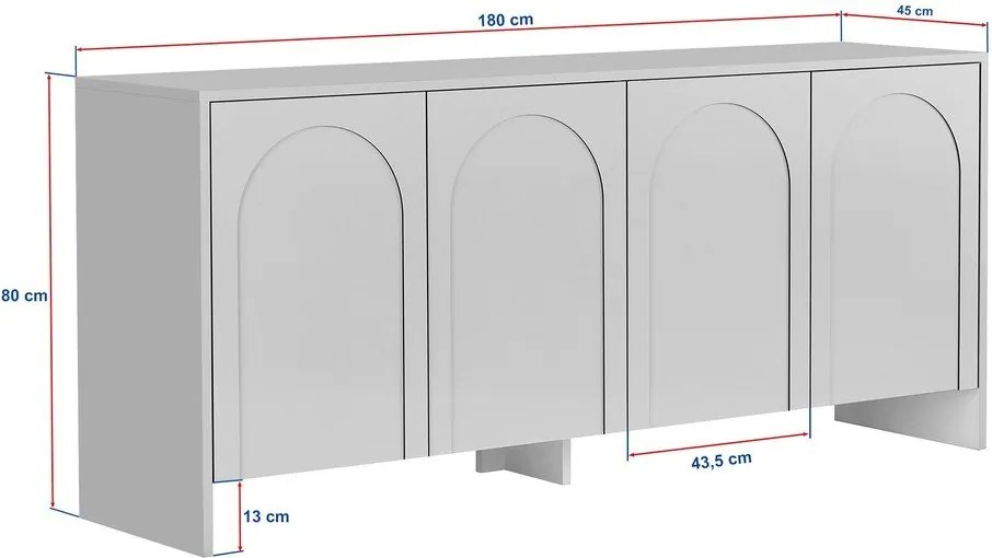 Taupe komoda 180x80x45 cm Arlen – Kalune Design