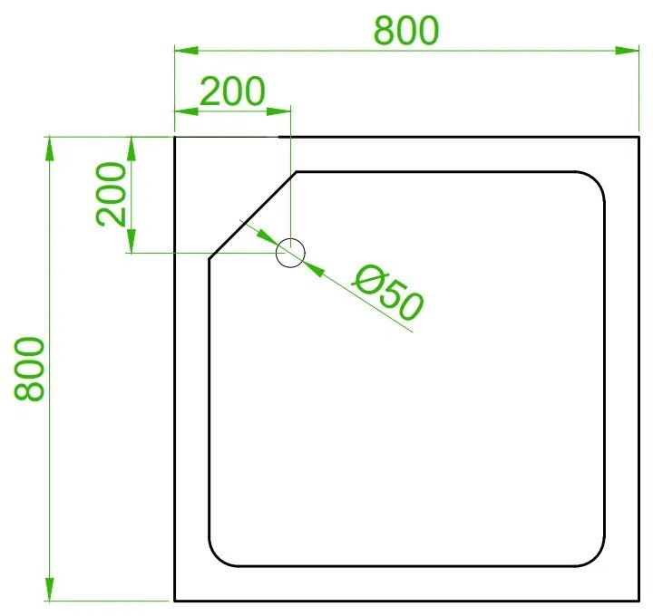BPS-koupelny Hydromasážní box HYD-LI100, 80x80 cm, kartáčovaný chrom/transparent