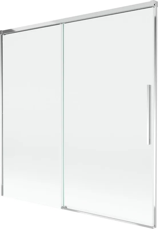 Mexen Rox posuvná dvoudílná vanová zástěna 160 x 150 cm, transparentní, chrom - 8C9-160-001-01-00
