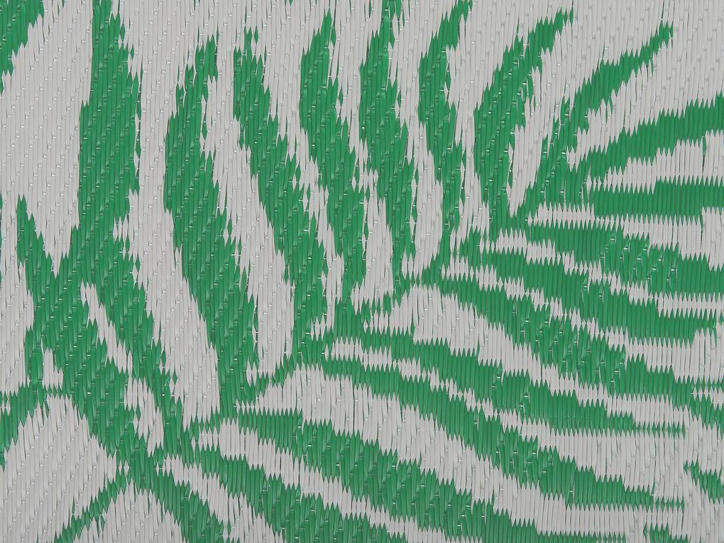 Venkovní koberec KOTA palmové listy zelené 60 x 105 cm Beliani