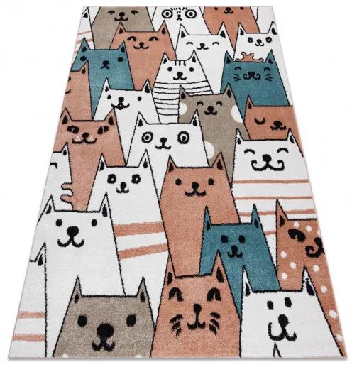 Dywany Łuszczów Dětský kusový koberec Fun Gatti Cats pink ROZMĚR: 160x220