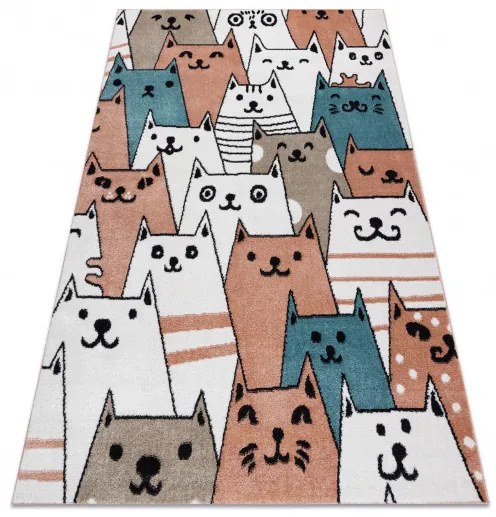 Dywany Łuszczów Dětský kusový koberec Fun Gatti Cats pink ROZMĚR: 200x290