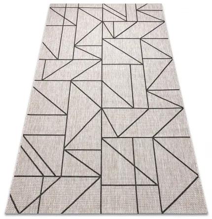 Dywany Luszczow Kusový koberec SIZAL FLOORLUX 20605 stříbrný / Černá / béžový Rozměr koberce: 120 x 170 cm