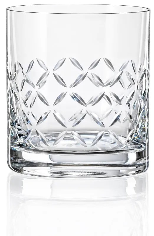 Crystalex - Bohemia Crystal Sklenice na Whisky Barline 280 ml, leštěný brus BR072, 4 ks