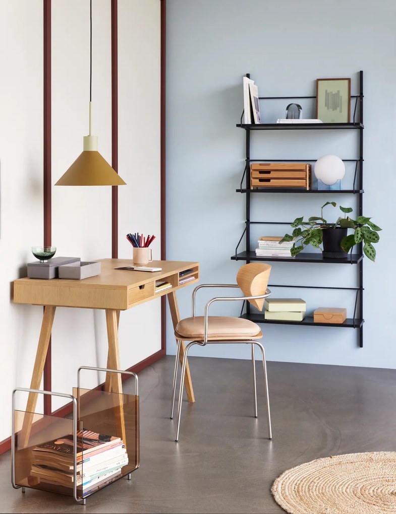 HÜBSCH Nástěnný regál NORM 180x80 cm černý 021321