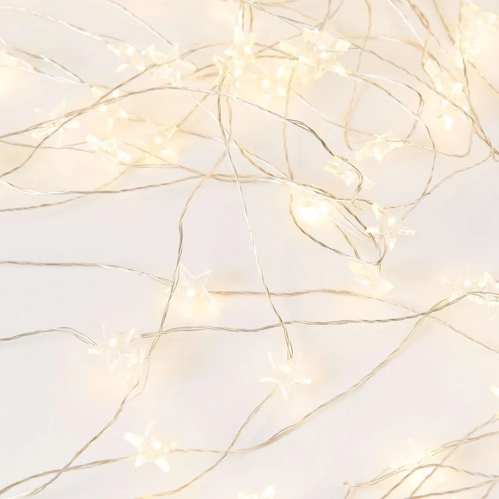 STAR LIGHTS LED Světelný řetěz drátěné hvězdy s USB 100 světel