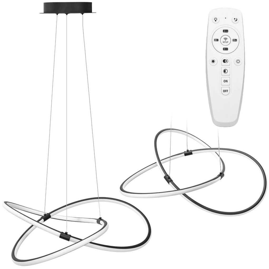 Toolight, LED závěsné svítidlo APP1193-CP, černá, OSW-40024