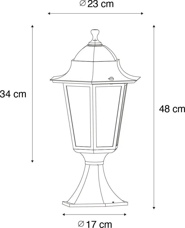 Klasická venkovní patice svítidla tmavě zelená IP44 - New Orleans