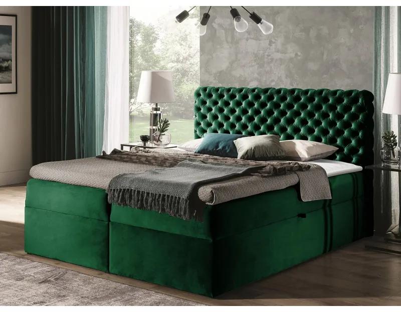 Kontinentální postel Tigline, Rozměr postele: 160 x 200 cm, Barva:: Magic Velvet 2216