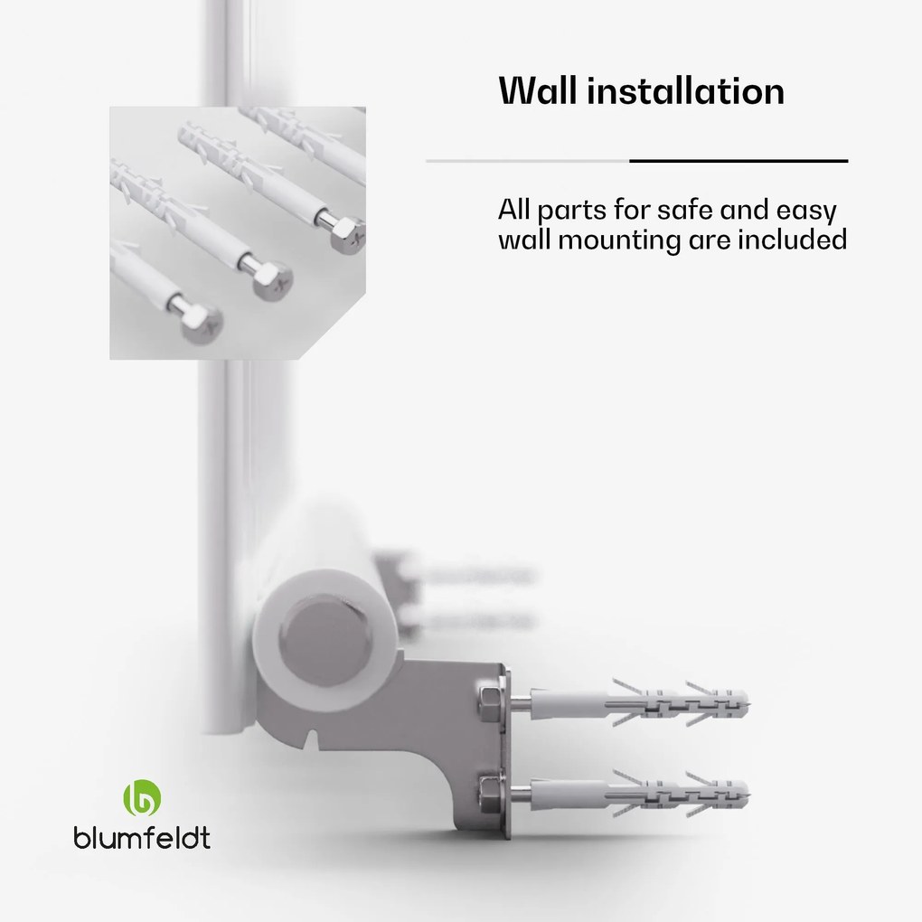 Blumfeldt Ontario, radiátor, 100 x 60, 1/2" boční připojení, montáž na stěnu, 681 W