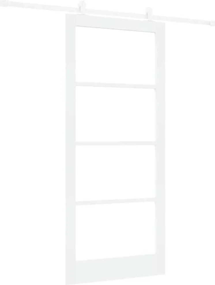 Posuvné dveře ORKDAL 93 x 211 cm Masivní borové dřevo a sklo 3332094
