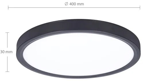 Brilagi-LED Stmívatelné svítidlo ESTELA LED/48W/230V 3000-6500K pr. 40 cm černá+DO